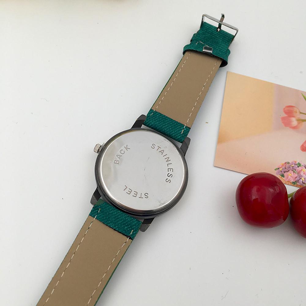 Buy Women's fashion Fine Leather Band Winding Analog Quartz Movement ...