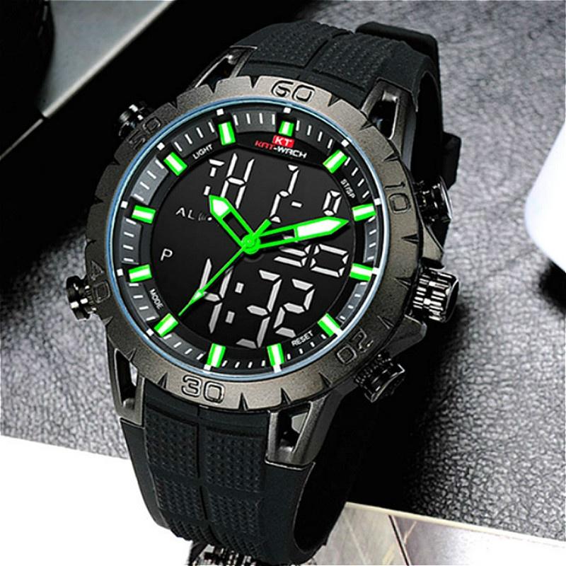Buy Men Sport Watch Chronograph Silicone Strap Quartz Military Watches ...