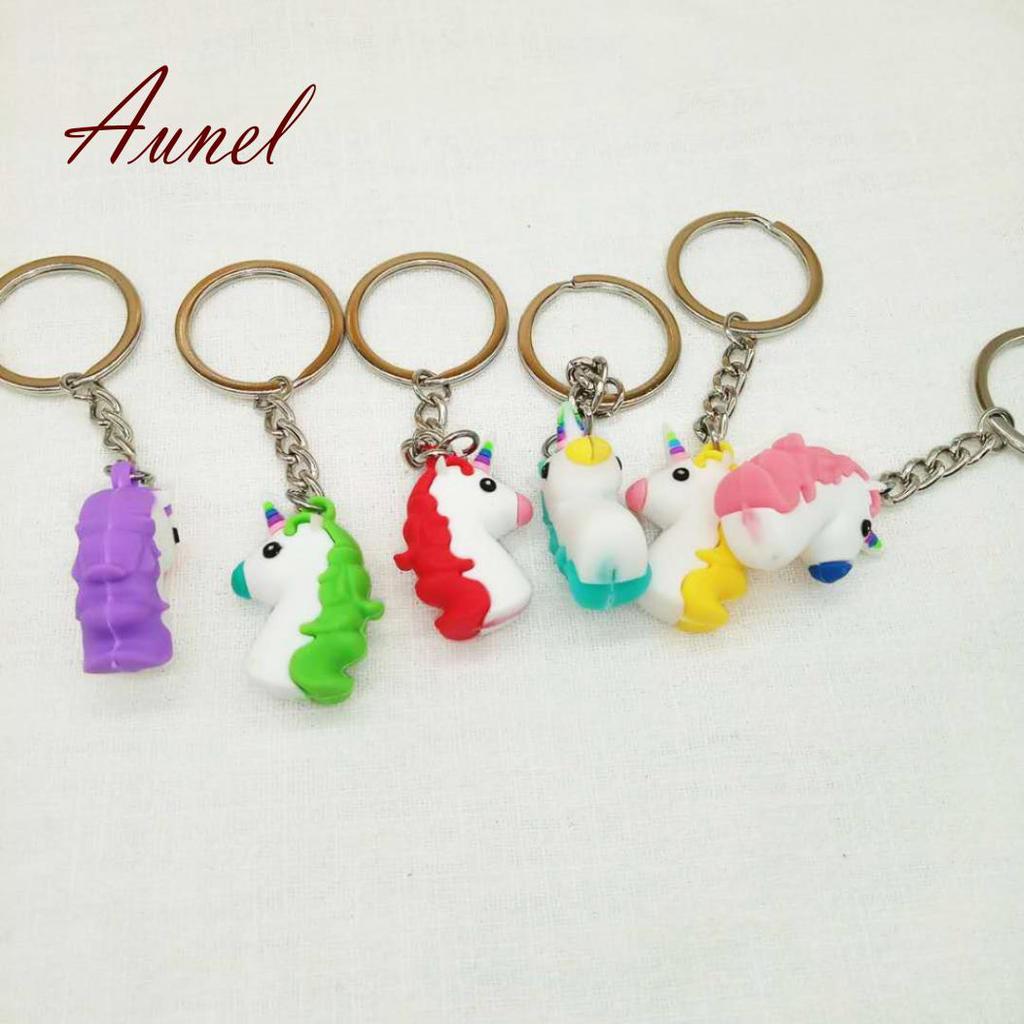 Cute Rainbow Unicorn Key Chain Decoration Birthday Party Return Bag ...