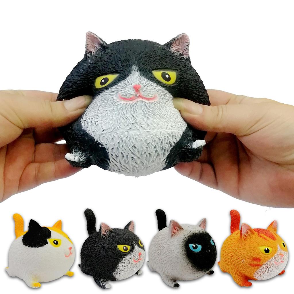 Big Size Pinch Angry Cat Cute Pet Toy Cat Shaped Squeeze Vent Stress ...