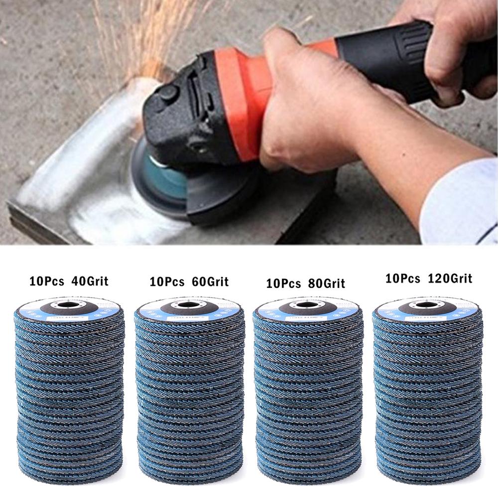 Buy 10pcs Calcined Sand Flap Discs Angle Grinder Sanding Sander Wheel ...