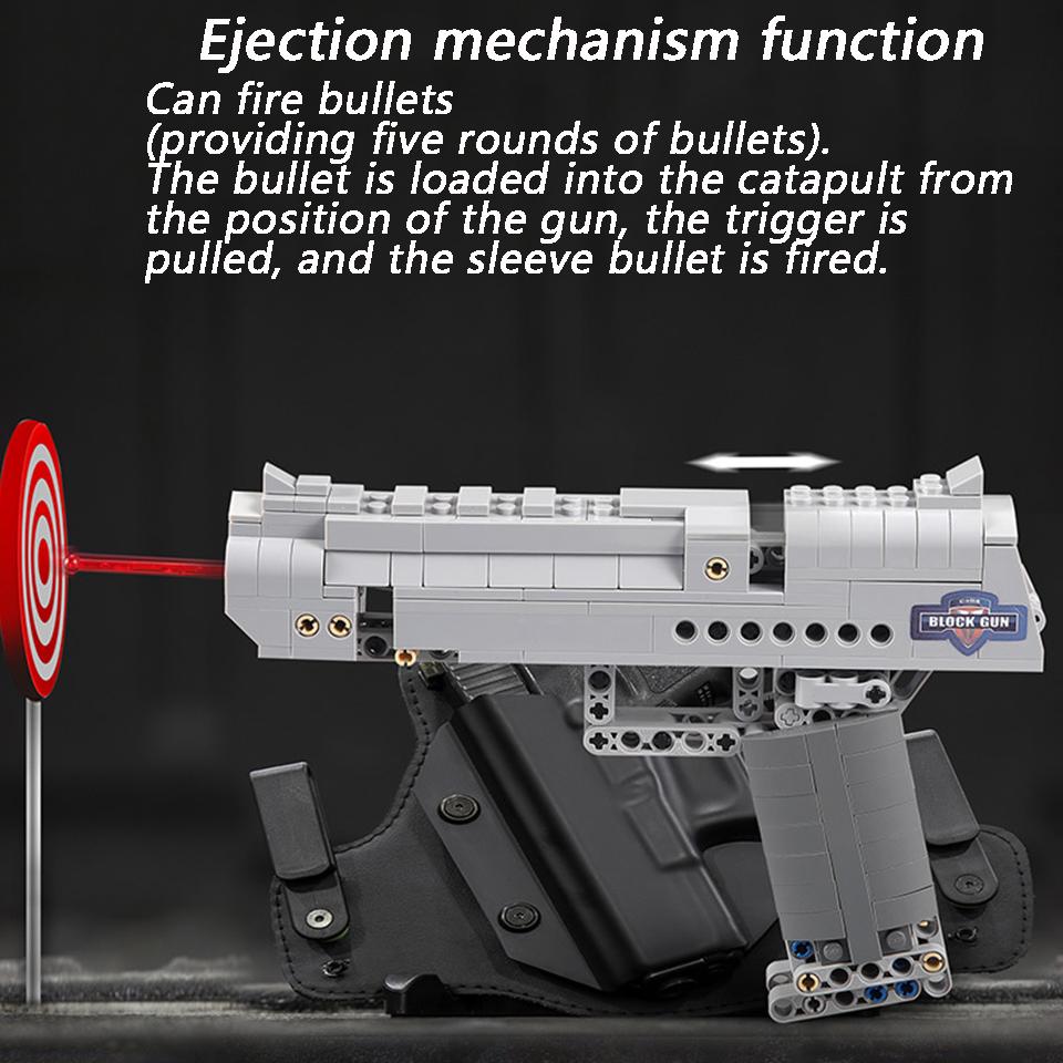 Buy Creative DIY Building Block Toy Gun Desert Eagle Assembly Toy ...