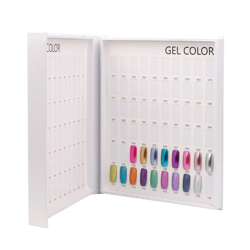 120 Color Nail Polish Colors Card Display Board Manicure Show Book ...