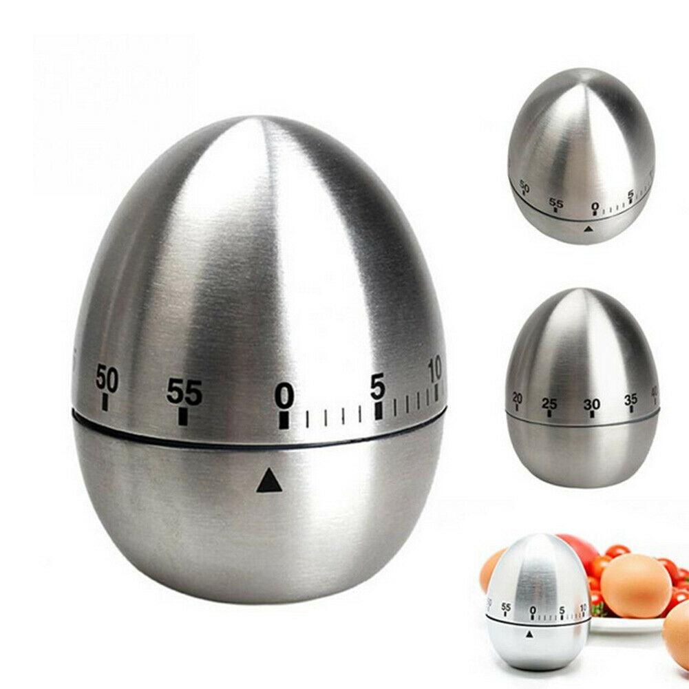 Buy Stainless Steel Egg Shaped Kitchen Timer Mechanical Cooking Timer ...