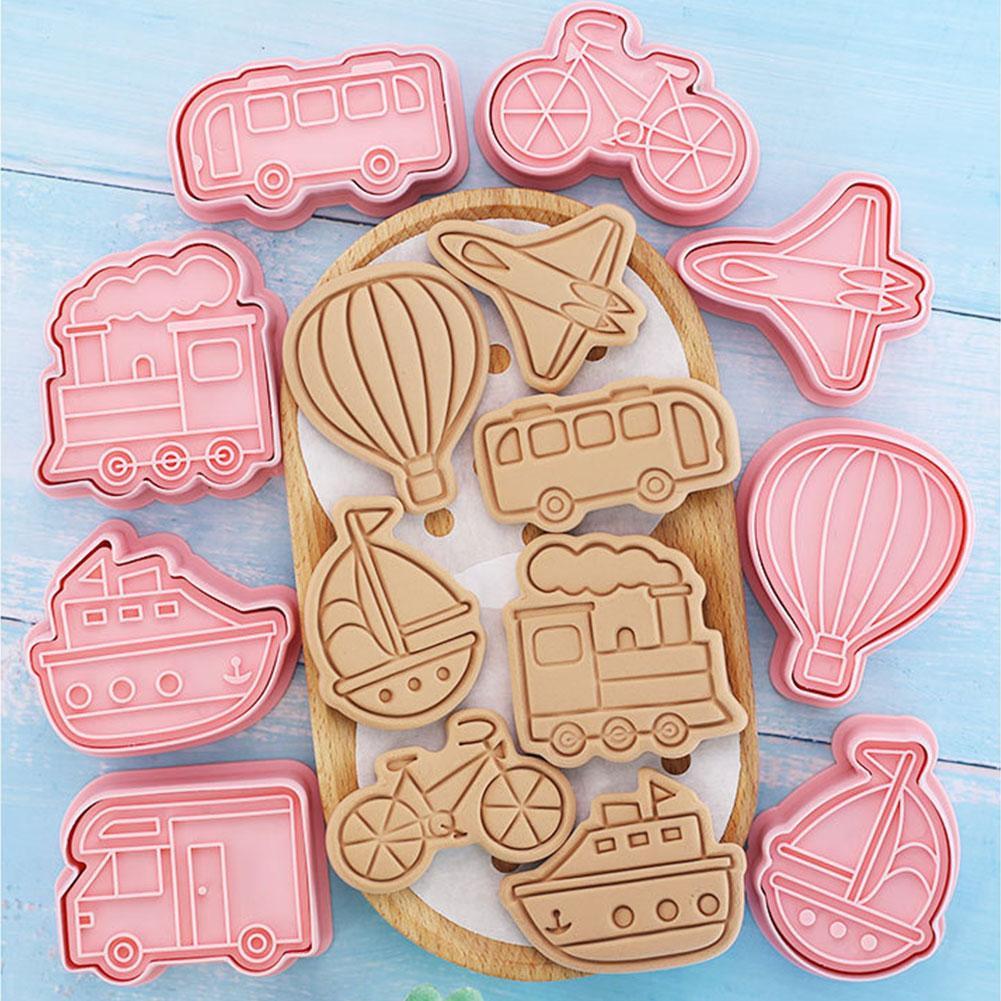 Buy 8Pcs/Set DIY Cartoon Biscuit Mould Cookie Plastic Cutter Decorating ...