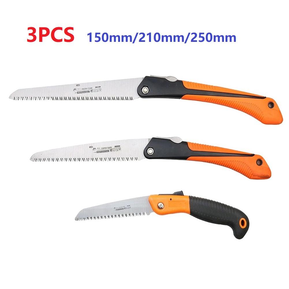 Buy 3PCS 150/210/250mm Hand Saw For Garden Pruning Cutting Tree Branch ...