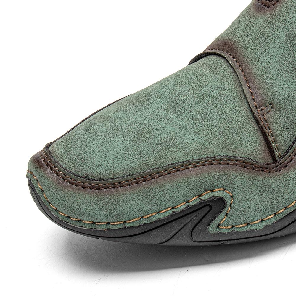Buy Menico Men Front Zipper Microfiber Leather Sock Ankle Boots Casual ...