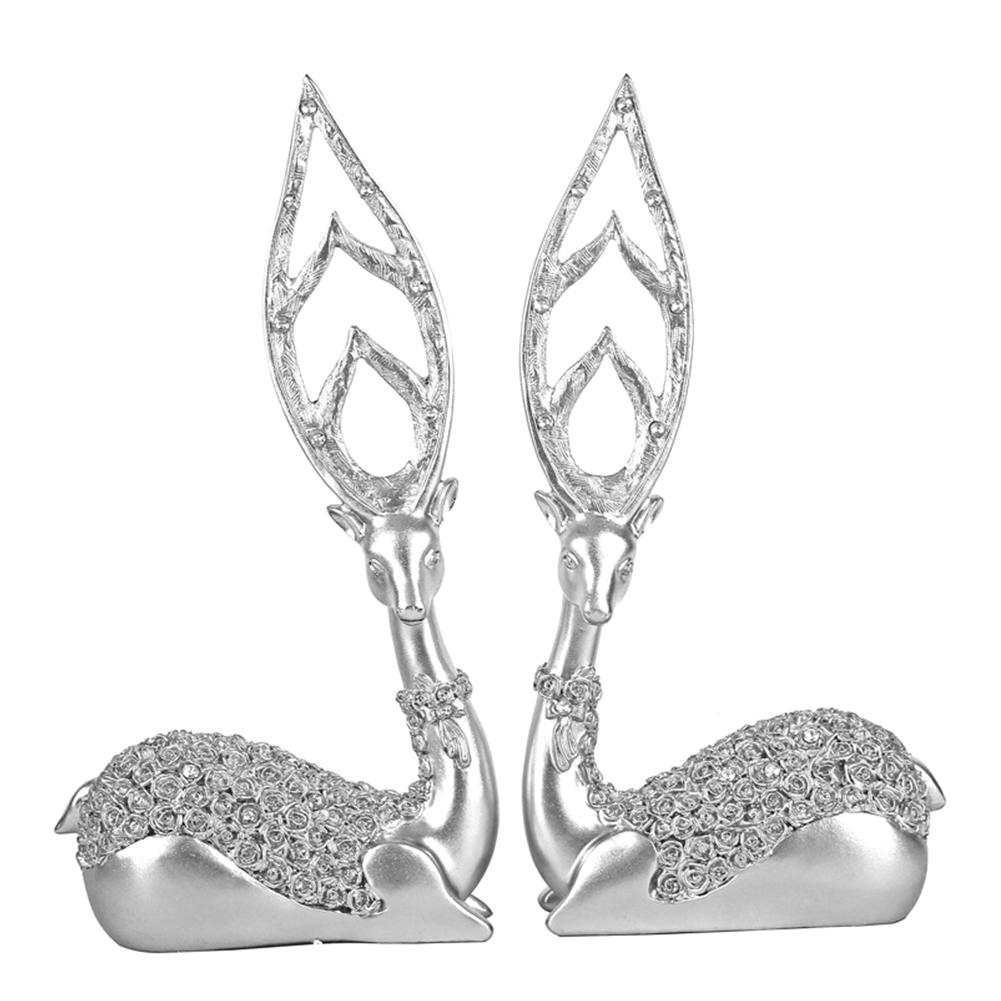 Buy Pointed 1 Rhinestone Antler Pair Couple Inlaid Home Elk Decor Room ...