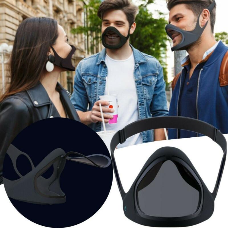 Satın alın 1pc Silicone Mask For The Deaf Rotating Magnetic Breathing ...