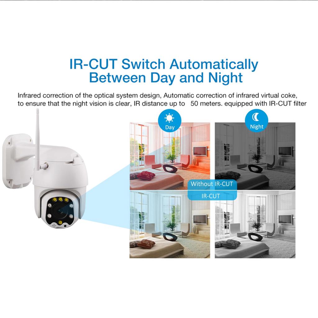 Buy Truly 5X Zoom 8 LED HD 1080P WiFi IP Camera PTZ Pan Tilt IR CCTV ...