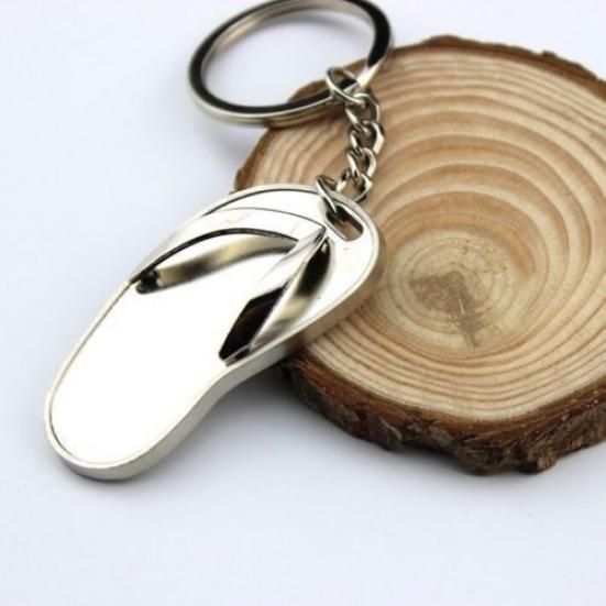 Buy 3D Pendant Creative Gift Flip Flop Keychain Metal Keyring Classic ...