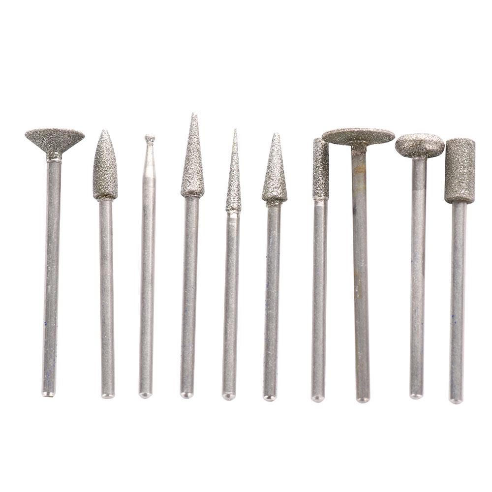 Buy High Quality 10pcs Diamond Coated Polishing Grinding Head Set 2 ...