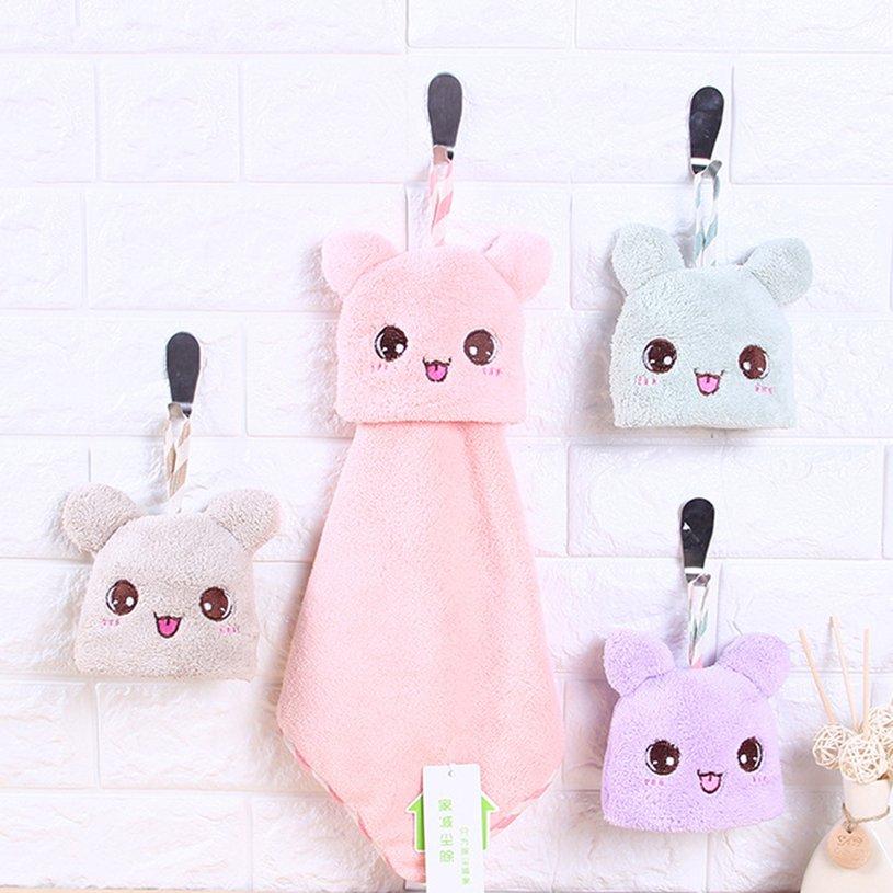 Buy KC Cute Smile Bear Towel Children's Cartoon Towel Hanging Towels ...