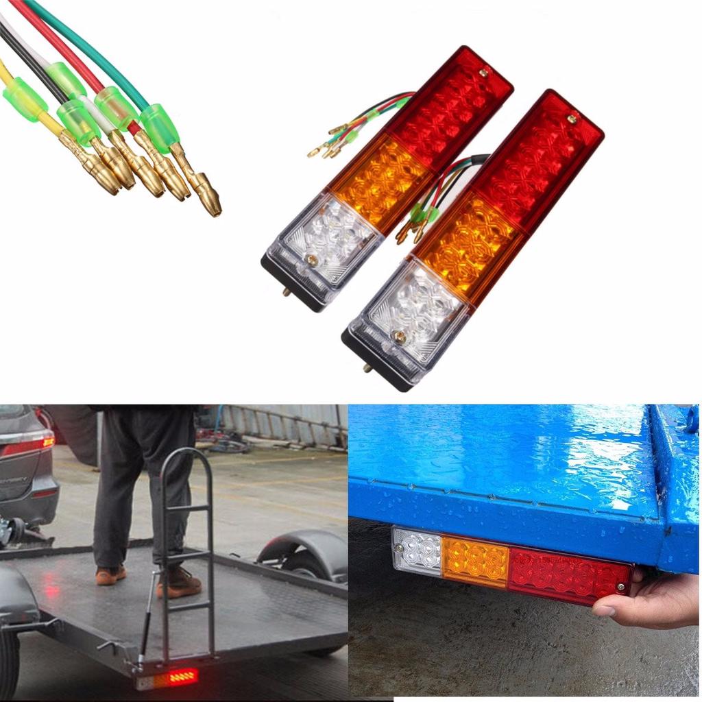 Buy 2x 12V Truck Trailer Caravan LED Brake Rear Tail Reverse Light Turn ...