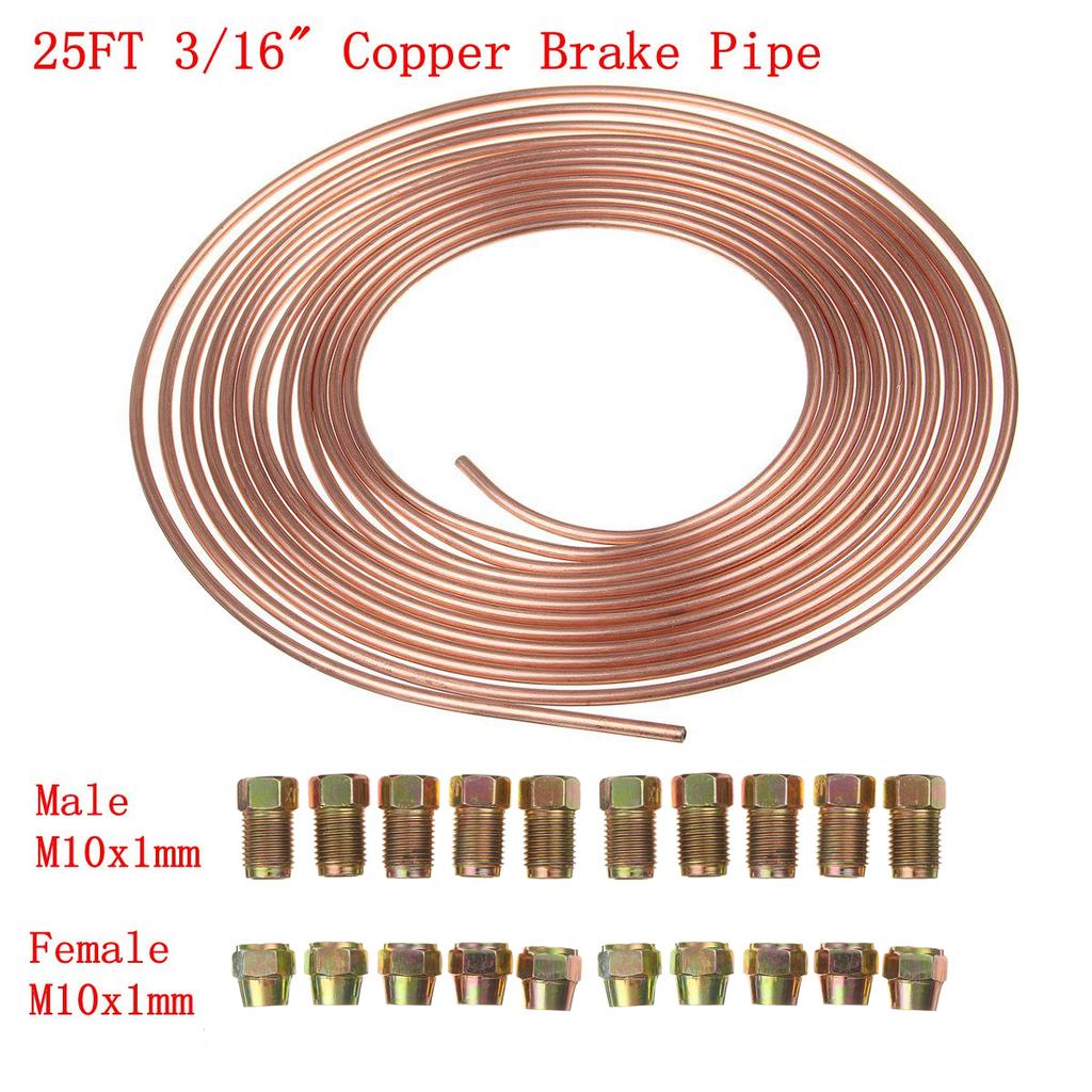 Cheap 25Ft Roll Tube Coil Of 3/16" OD Copper Brake Pipe Hose Line ...