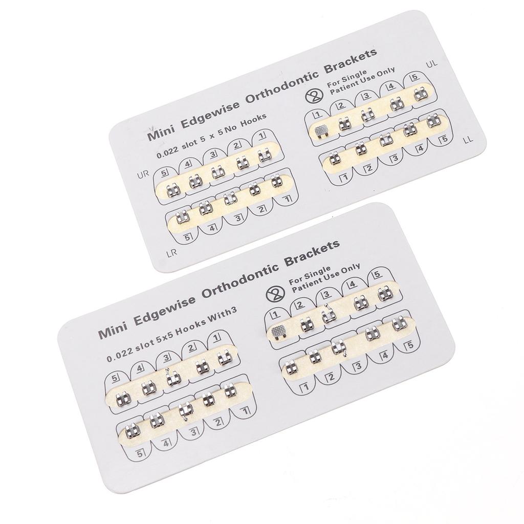 Buy 10 Packs Dental Orthodontic Edgewise Metal Brackets Mini Edgewise 0 ...