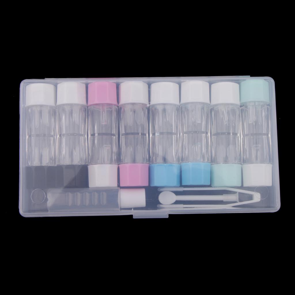 Buy 8 Pcs Clear Contact Lens Case Set Travel Cleaner Washer Holder ...