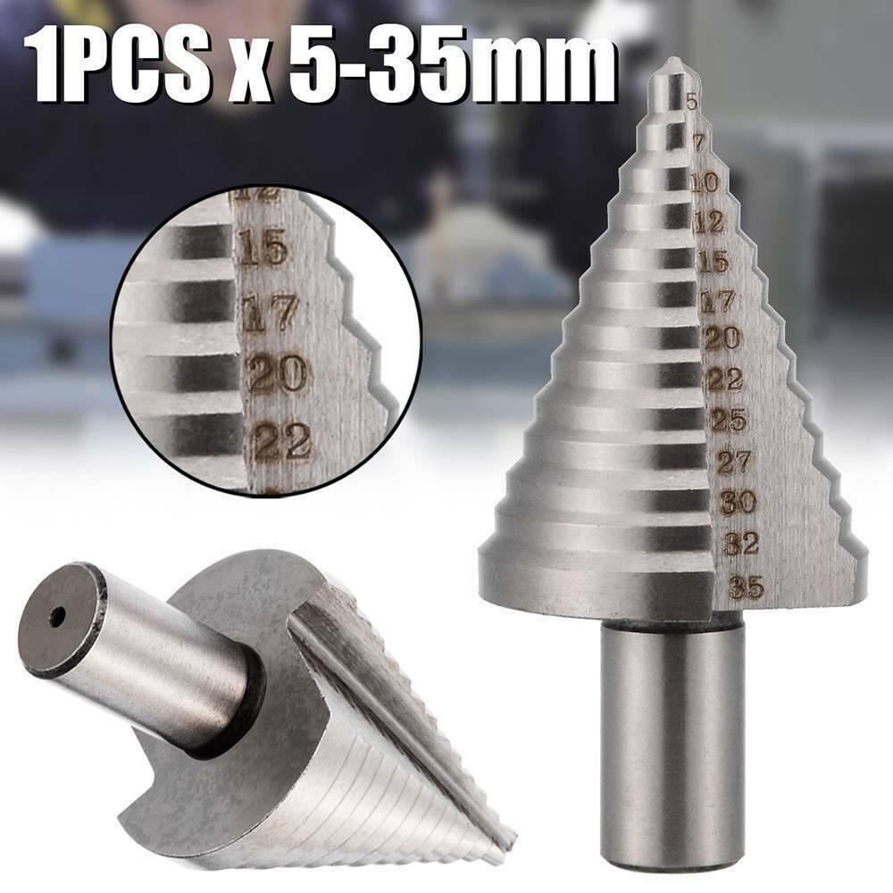 Buy Step Drill Bit High Speed Steel Hex Shank 5-35mm Total 13 Steps at ...