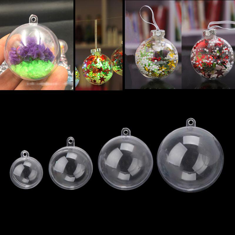 Clear Plastic Acrylic Bath Bomb Mold Shells Molding Ball Ornaments DIY ...