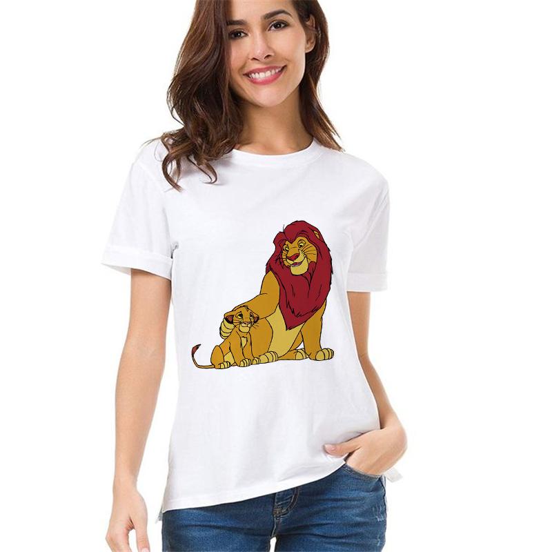 Summer New T-shirt The Lion King Series Kawaii Simba Printed T Shirt ...