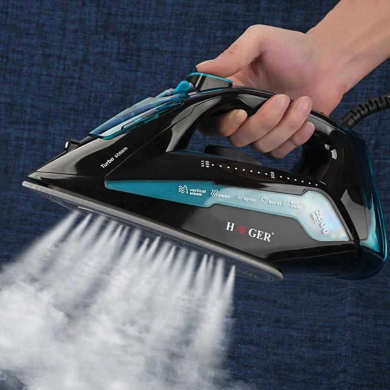 Buy HAEGER Portable Electric Steam Iron for Clothes Ceramic Soleplate Three Gears 220V Eu Plug ...