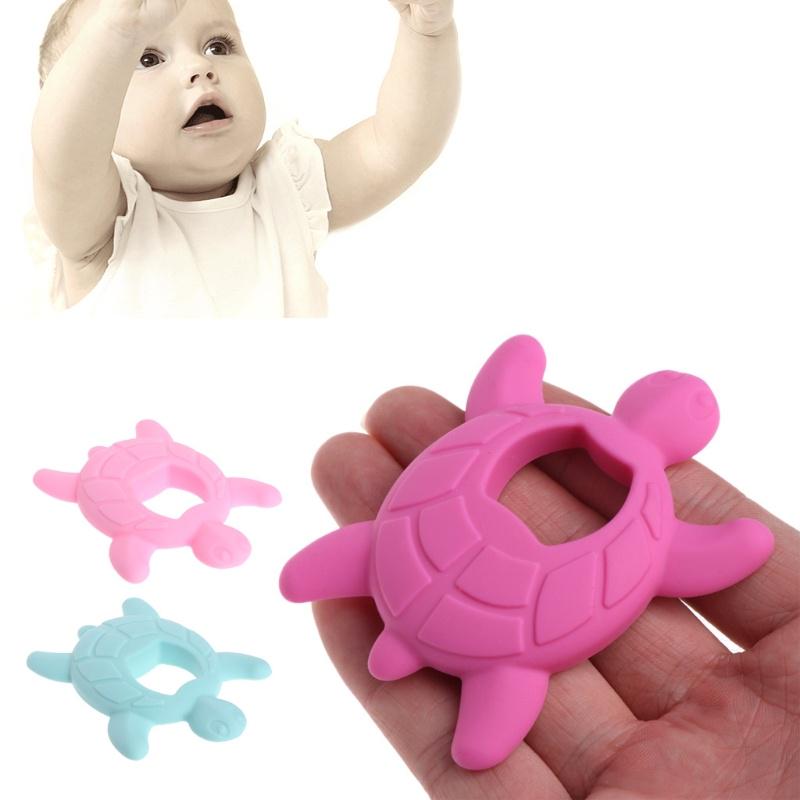 Buy Baby Teether Silicone Turtle Teether Pendant Nursing DIY Baby ...