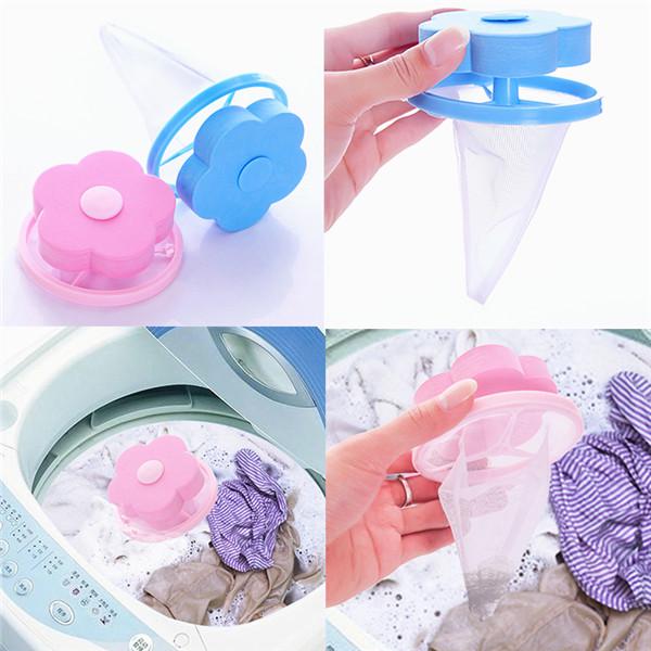 Cheap Flower Shape Home Washing Machine Floating Net Bag Hair Removal ...