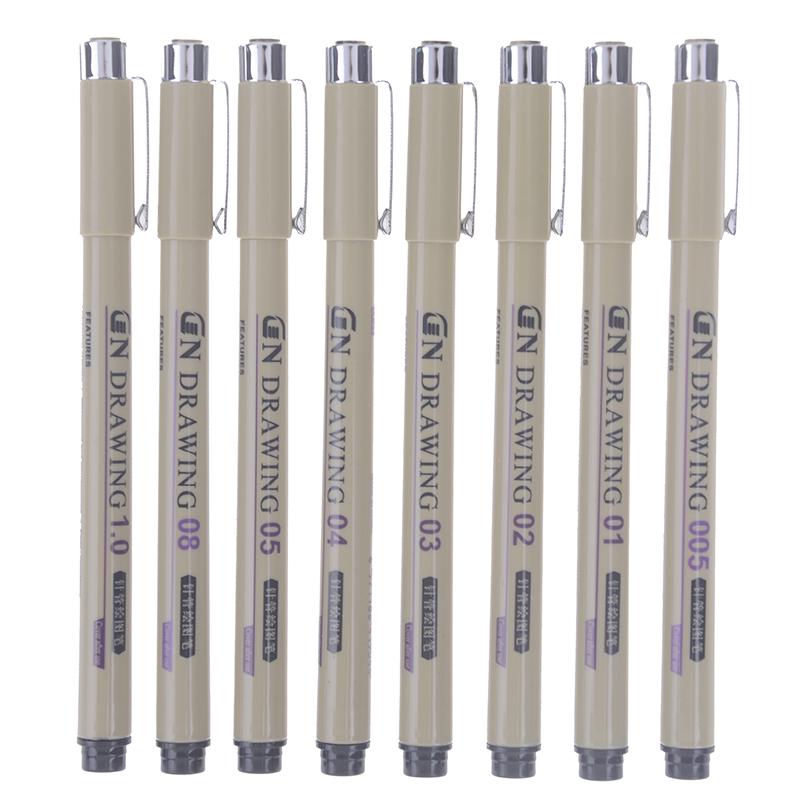 Buy 1Pcs Needle Pen Drawing Pen 005 01 02 03 04 05 08 1.0 Art Markers ...