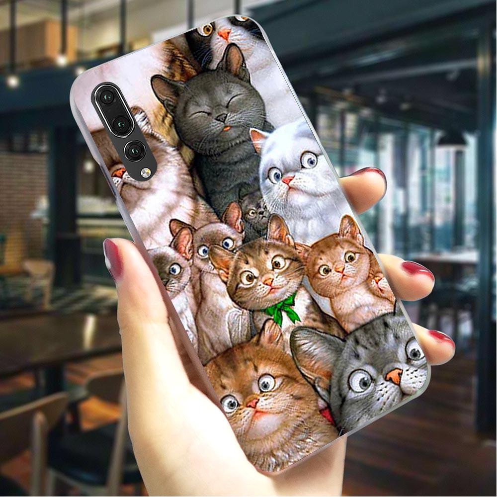 Buy Cat Face Phone Case for Huawei Honor 6A Cover 8X 9X 10 30 P8 P9 ...