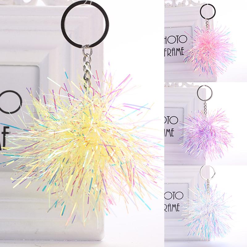 Buy 1PC Pendant Car Keychain Gold Glitter Handbag Accessories Key Ring ...