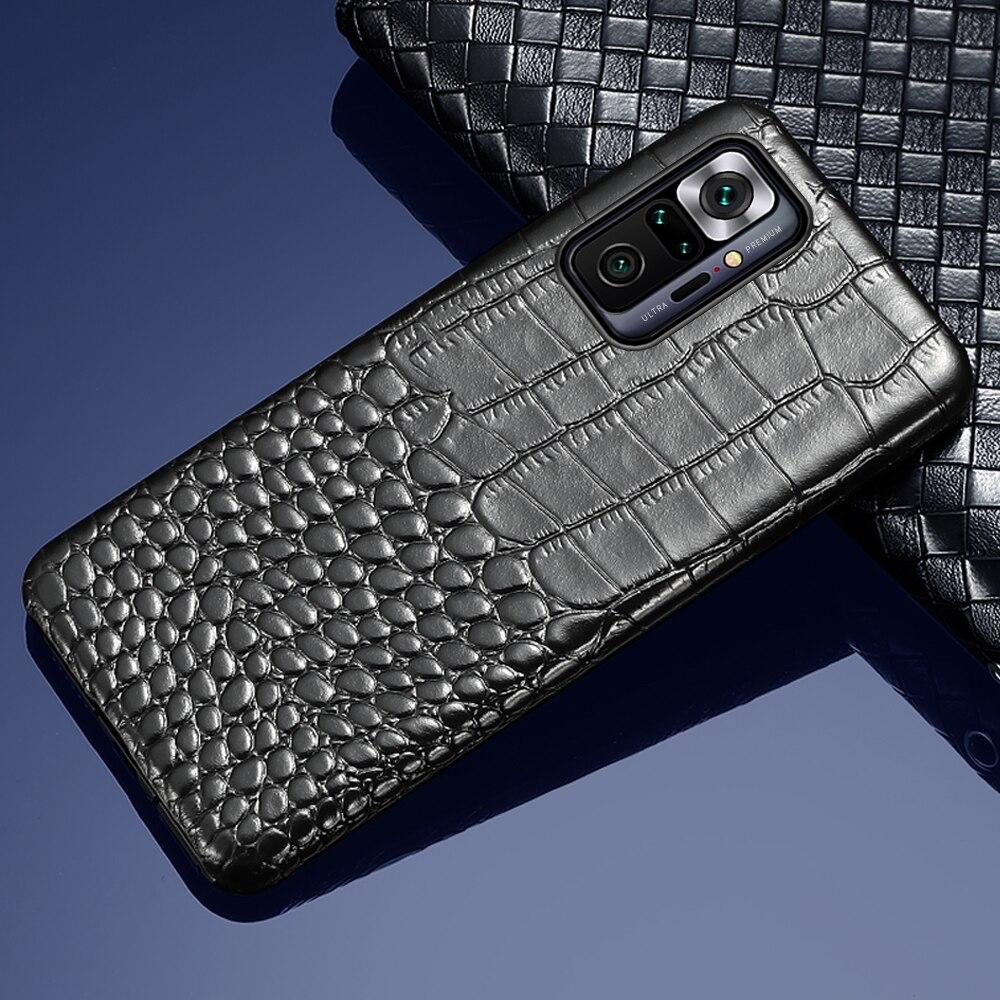 Buy Genuine Leather Case for Xiaomi Redmi Note 10 Pro Note 11 8 9 Pro ...