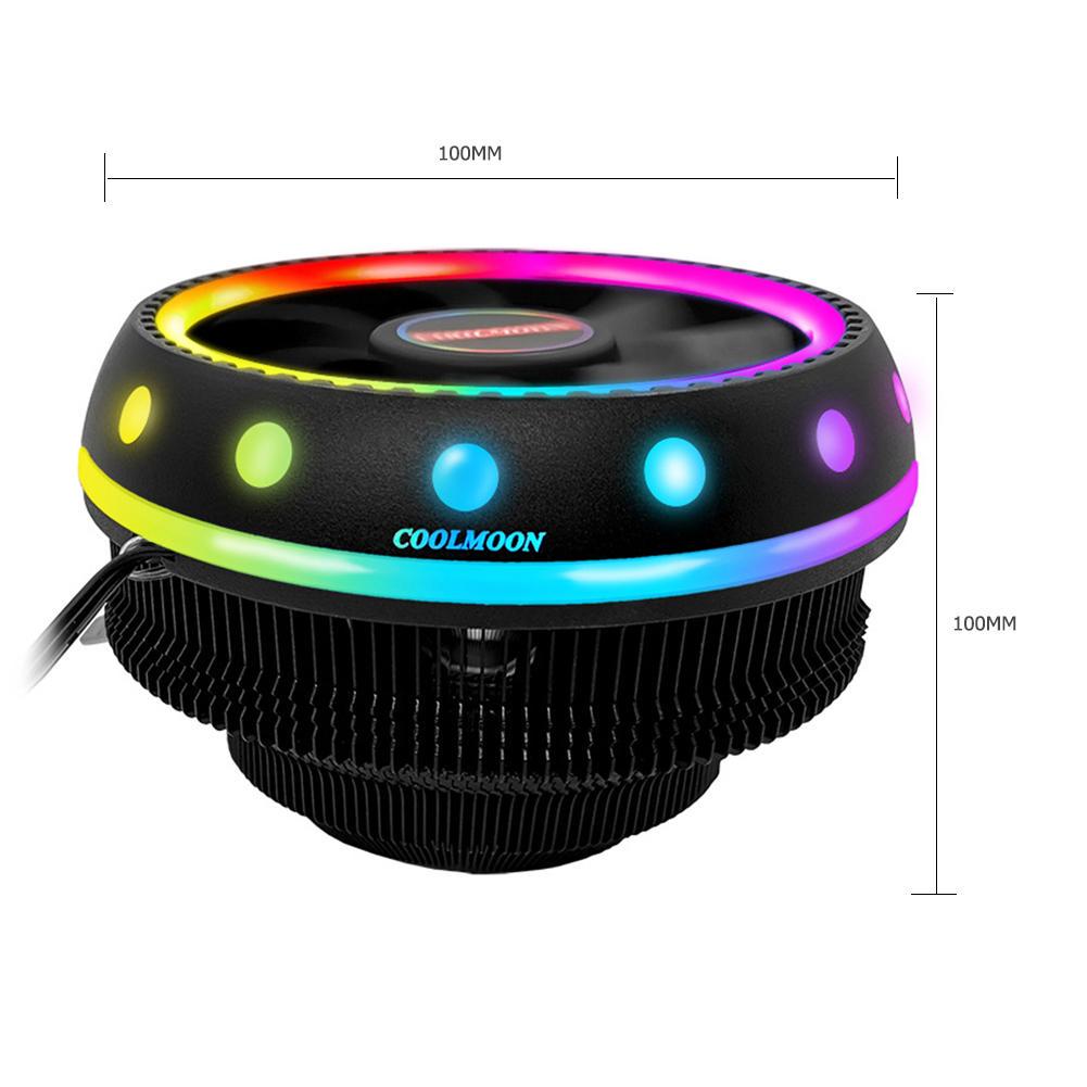 Buy Coolmoon Gorgeous RGB CPU Cooler Color Change Quiet Desktop Cooling ...