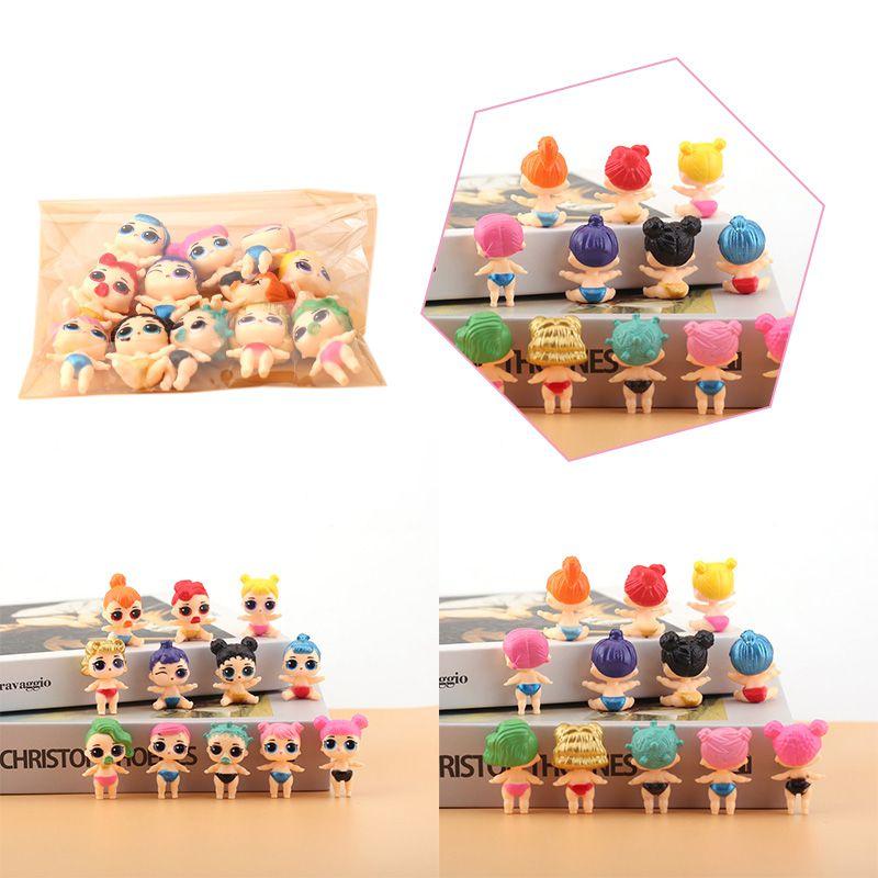 Buy 12pcs Dolls Cake Decor Lols Figure Toys For Children Girl Gifts DIY ...