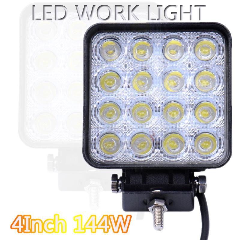 Buy 4Inch 144W LED Work Light 4WD Offroad Spot Fog ATV SUV UTE Driving ...