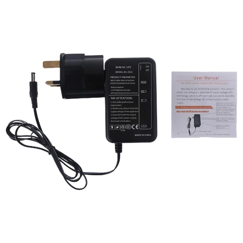 Buy UK Rechargeable 5000mAh 5V 9V 12V UPS Uninterrupted Backup Power ...