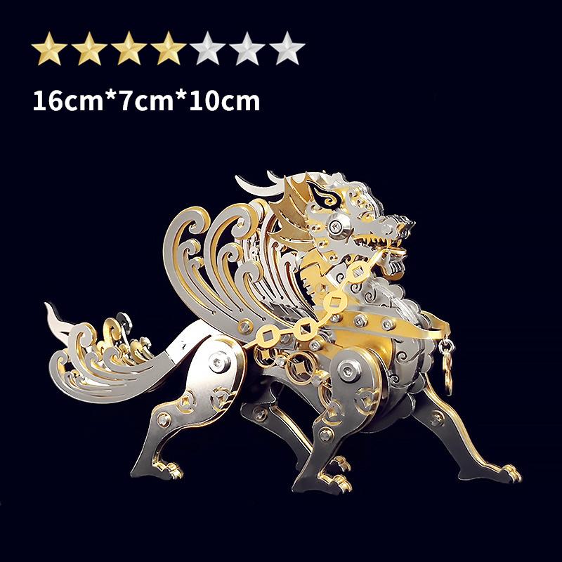 Cheap Steel Warcraft Pixiu Plus three-dimensional puzzle metal ...