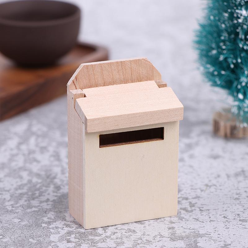 Buy 1:12 Mini Wood Letterbox Mailbox Doll House Dollhouse DIY Painted ...