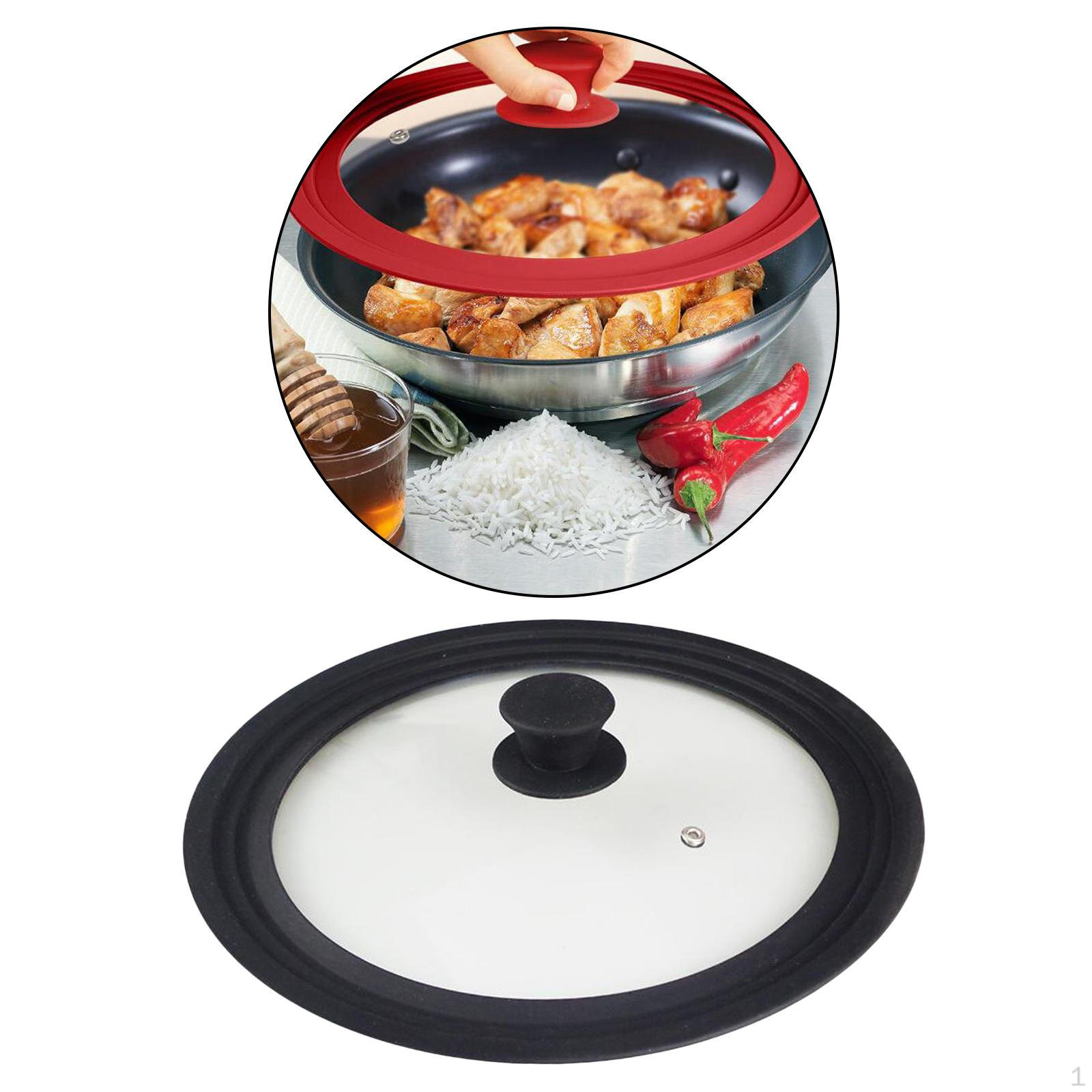 Buy Universal Silicone Glass Lid Covers for Pots Pans, Cookware ...