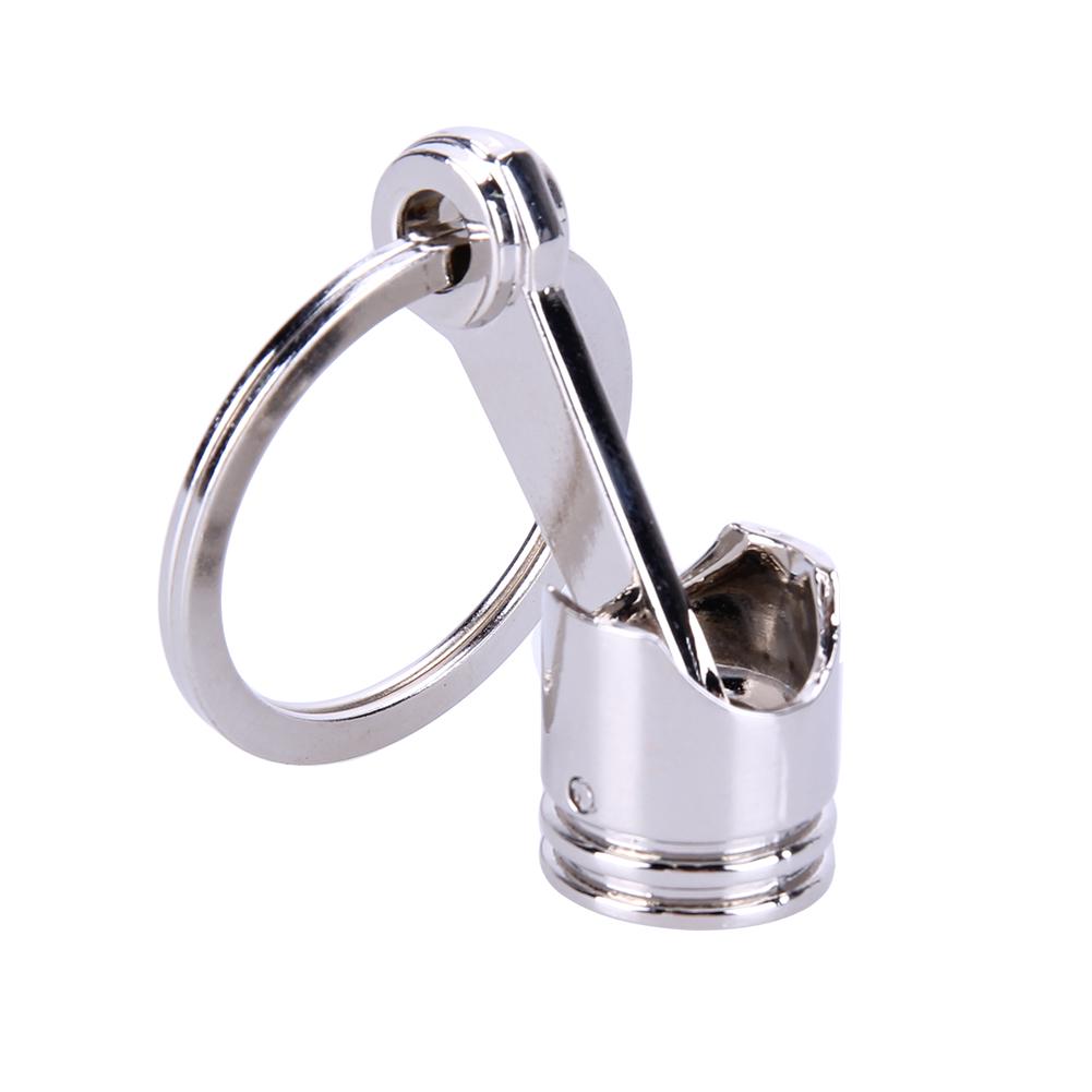 Buy Car Engine Silvery Keychain Piston Key Ring Alloy Keychain Key Ring ...
