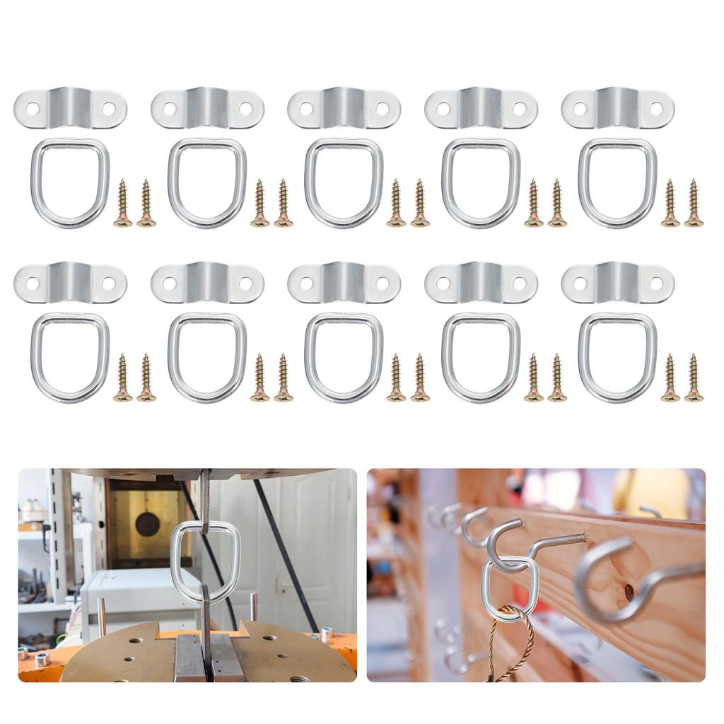 Buy HUANWU14210pcs Practical Durable Convenient Simple D-shaped Rings D ...