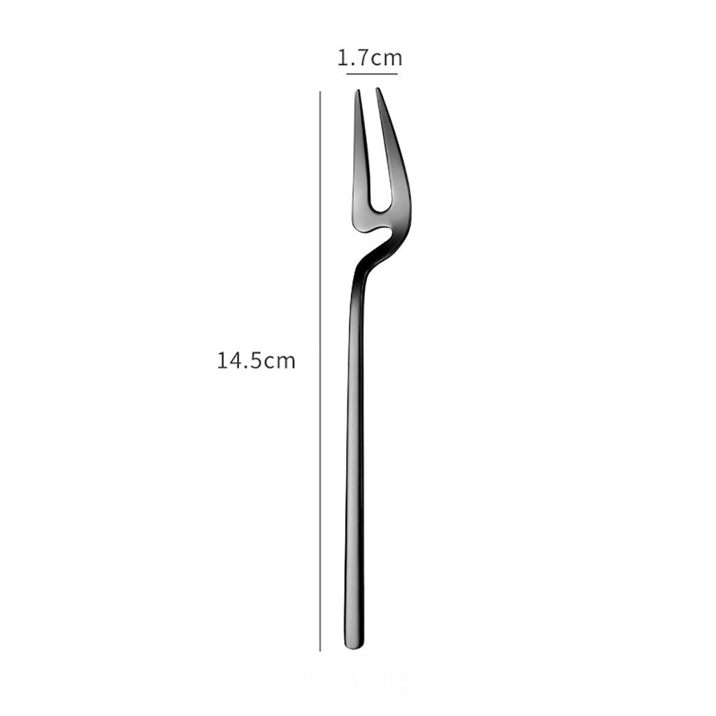 Stainless Coffee Tea Spork Steel Hanging Cup Fork Flatware Dessert Tool ...