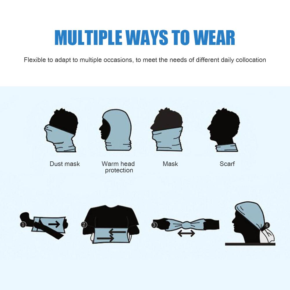 Buy Drawstring Windproof Fleece Tube Mask Sports Warm Cycling Headband ...