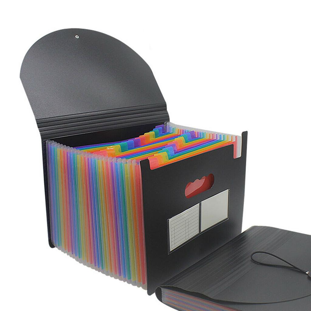 Buy 24 Layers A4 Multi-layer File Storage Clip with Lid Organ Folder ...