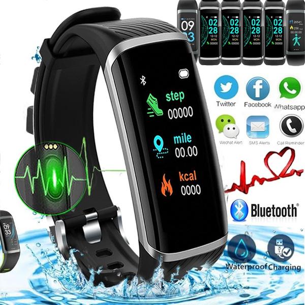 Buy Color Screen Bluetooth Smart Band Fitness Tracker Outdoor ...