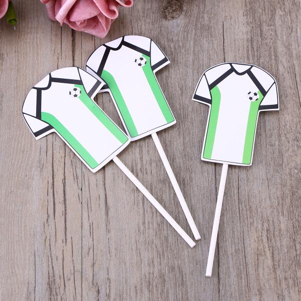 Buy 5Pcs Football Shirt Non-toxic Cake Topper Flags Resuable Cake ...