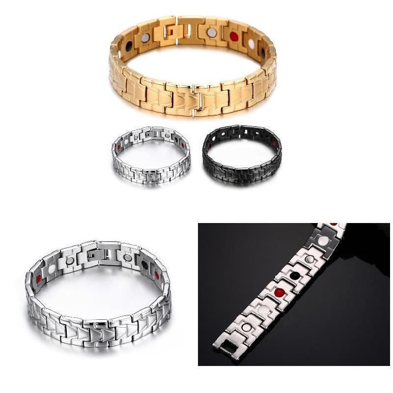 Buy Protecting Radiation for Men Magnet Business Travel Steel Bracelet ...