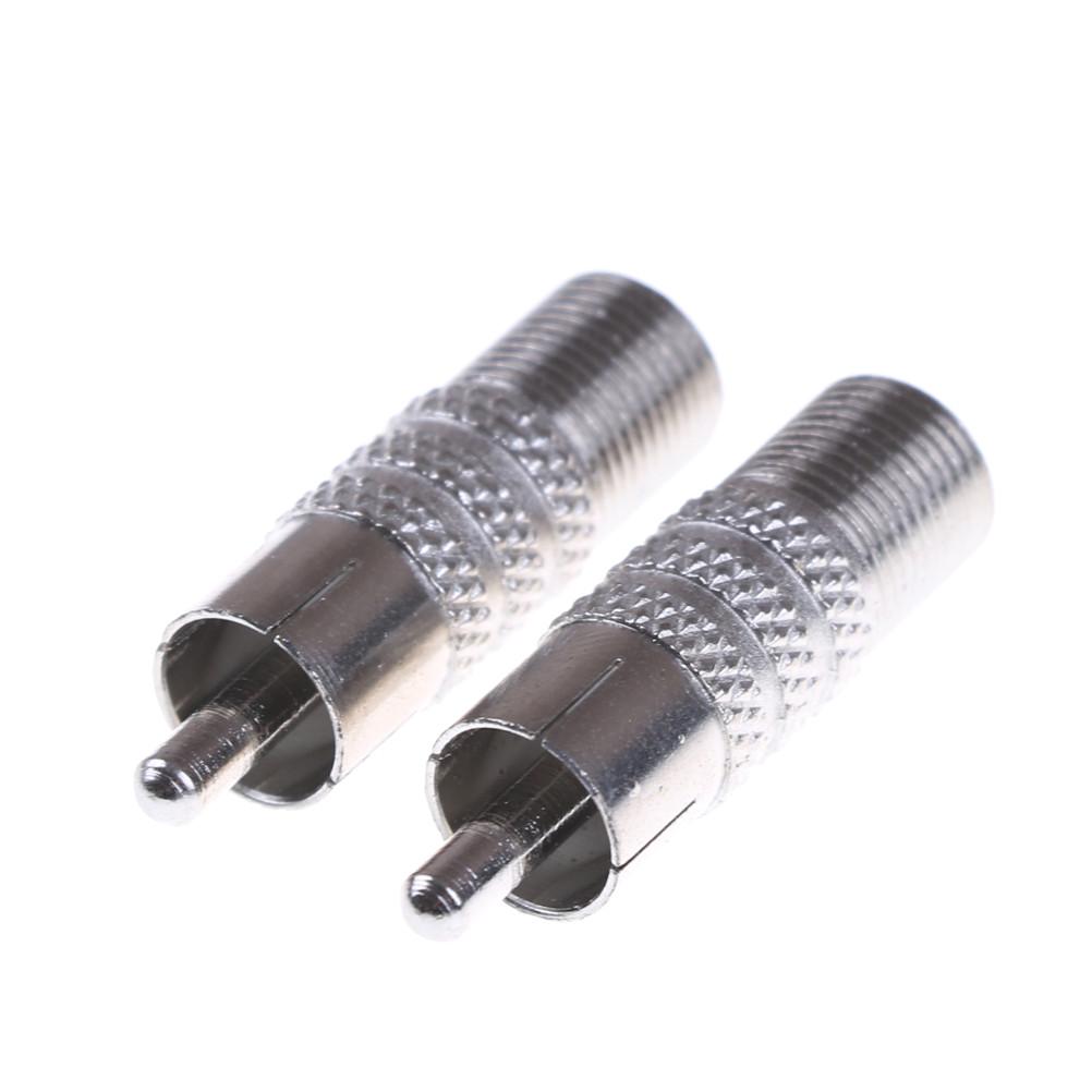Buy 2Pcs F Female To Rca Male Plug Rf Coaxial Coax Adapter Connector at ...
