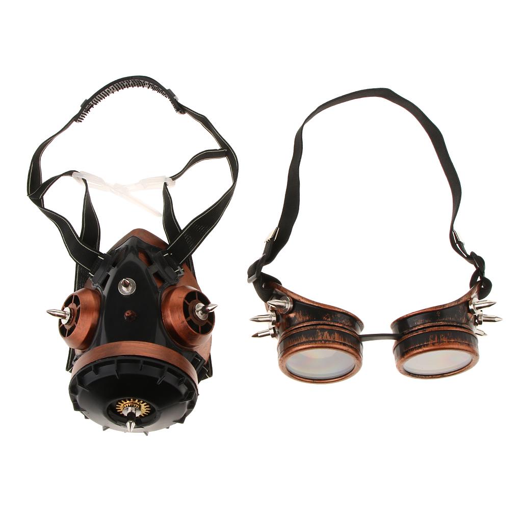 Buy Copper Steampunk Gas Goggles Skeleton Warrior Death Masks ...