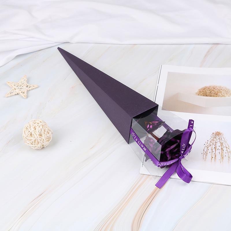 Buy 1Pc Gold Foil Paper Long Stem Rose High Level Of Simulitation For ...