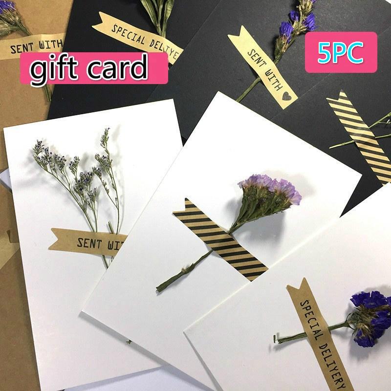 Buy 5PC Creative DIY Flowers Flowers Gift Cards Greeting Messages Sent ...